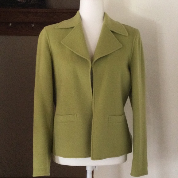 Talbots | Jackets & Coats | Vintage Talbots Green Wool Felt Cropped Jacket Outerwear Coat Retro ...